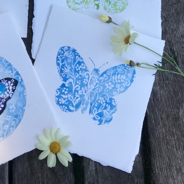 Painting - Butterfly blue – elizabeth vercoe