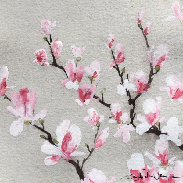 Painting - spring branches, magnolia – elizabeth vercoe